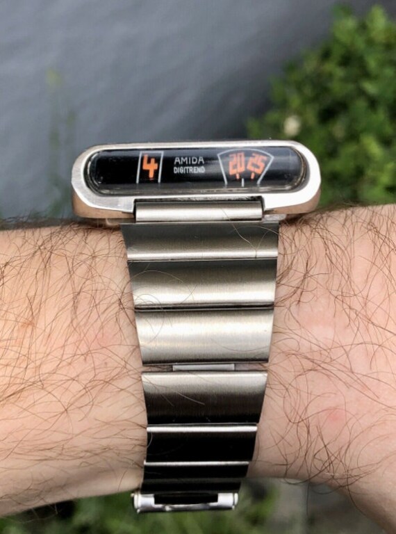 vintage amida digitrend jump hour drivers watch manua… - Gem