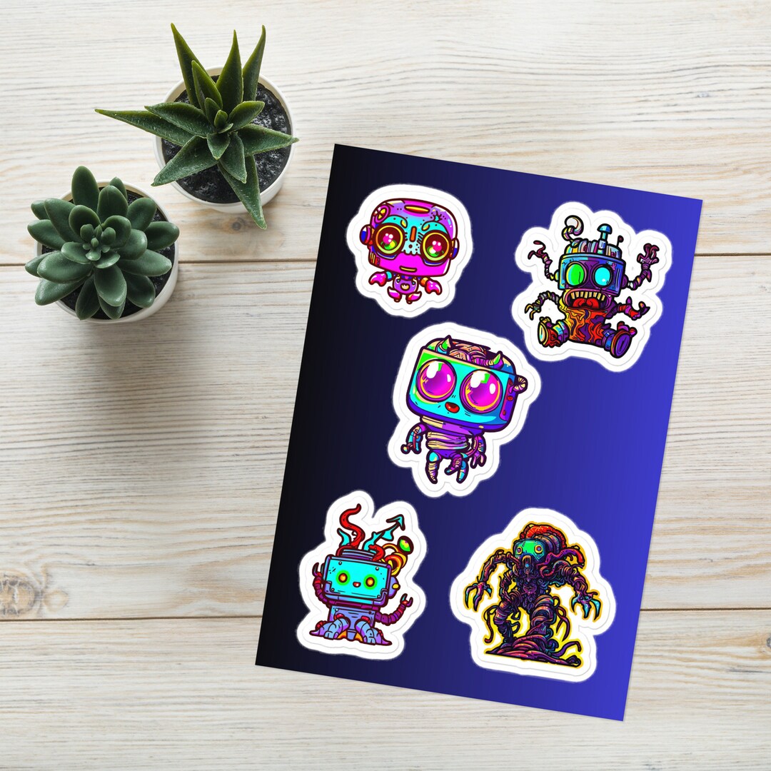 Robo Fiends Sticker Sheet - Etsy