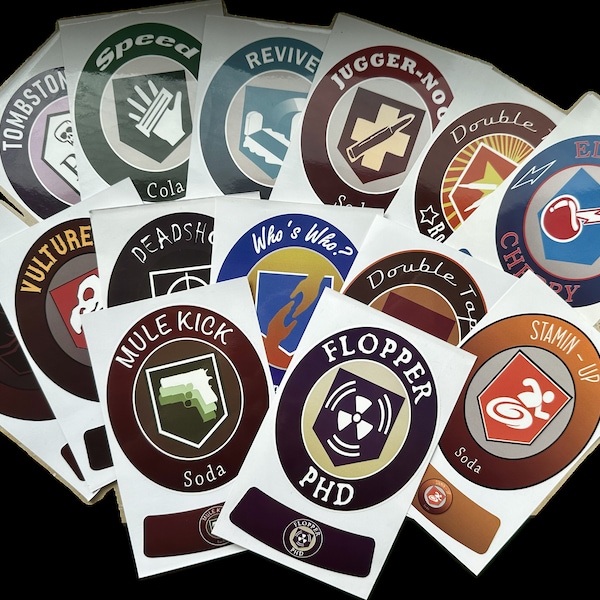 Call of Duty Zombies Perk Stickers - Etsy