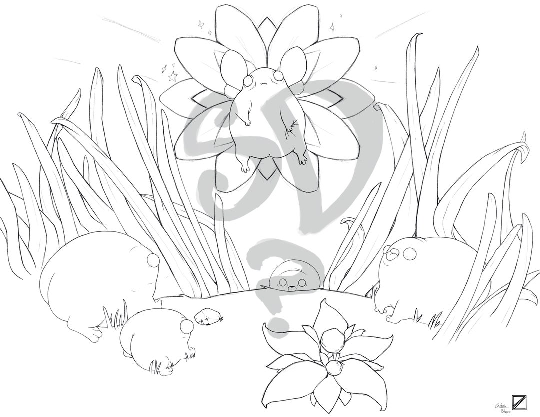 Potato Fairy Frog - Instant Download - Kids and Adults Coloring Page - Etsy