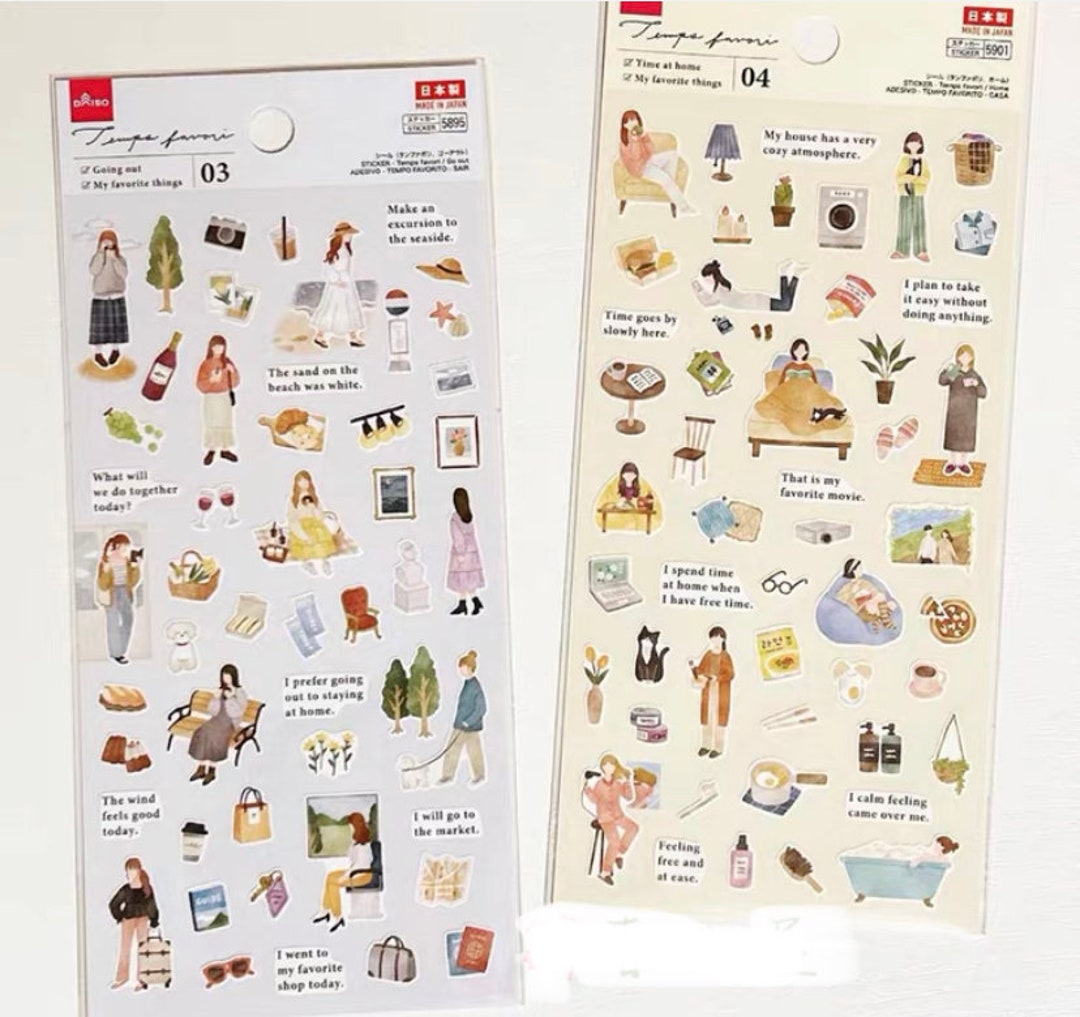 Temps Favori Stickers From Japan Daiso - Etsy