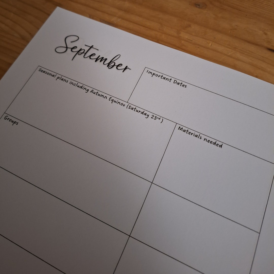 Home Education 12 Month Planning Pages - Etsy