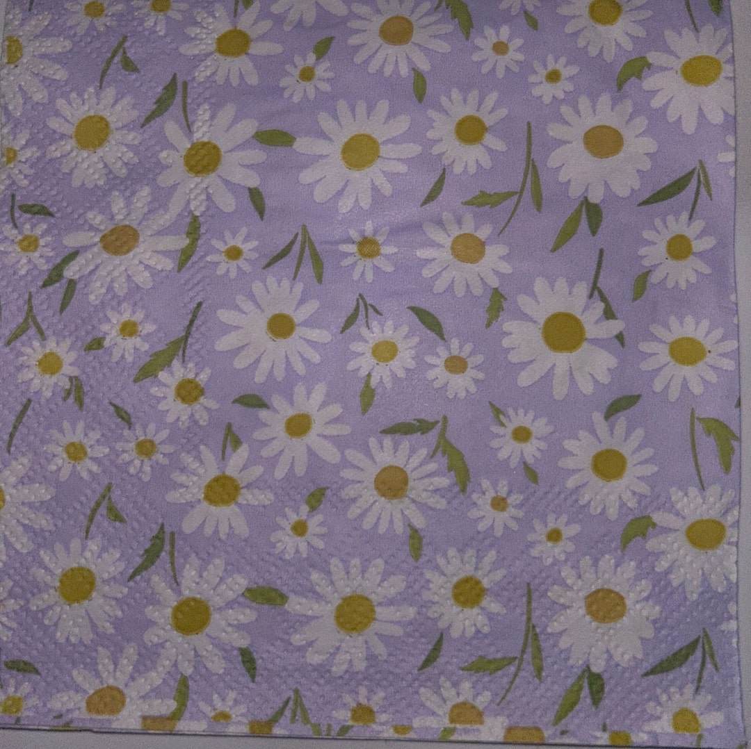 Daisy Paper Napkins in Lavender - Etsy