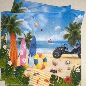 Surfing Sunning Funning Beach Paper Napkins - Etsy