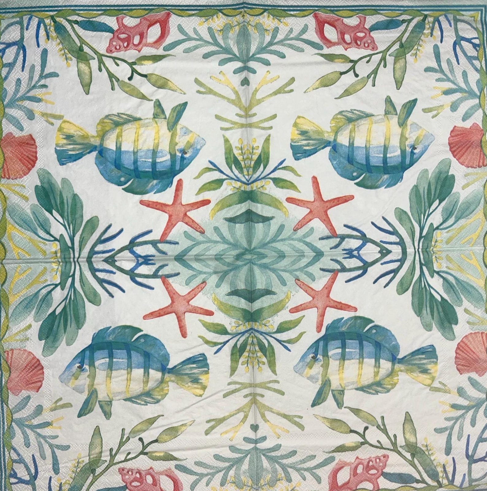 Tropical Fish Dinner Paper Napkin - Etsy