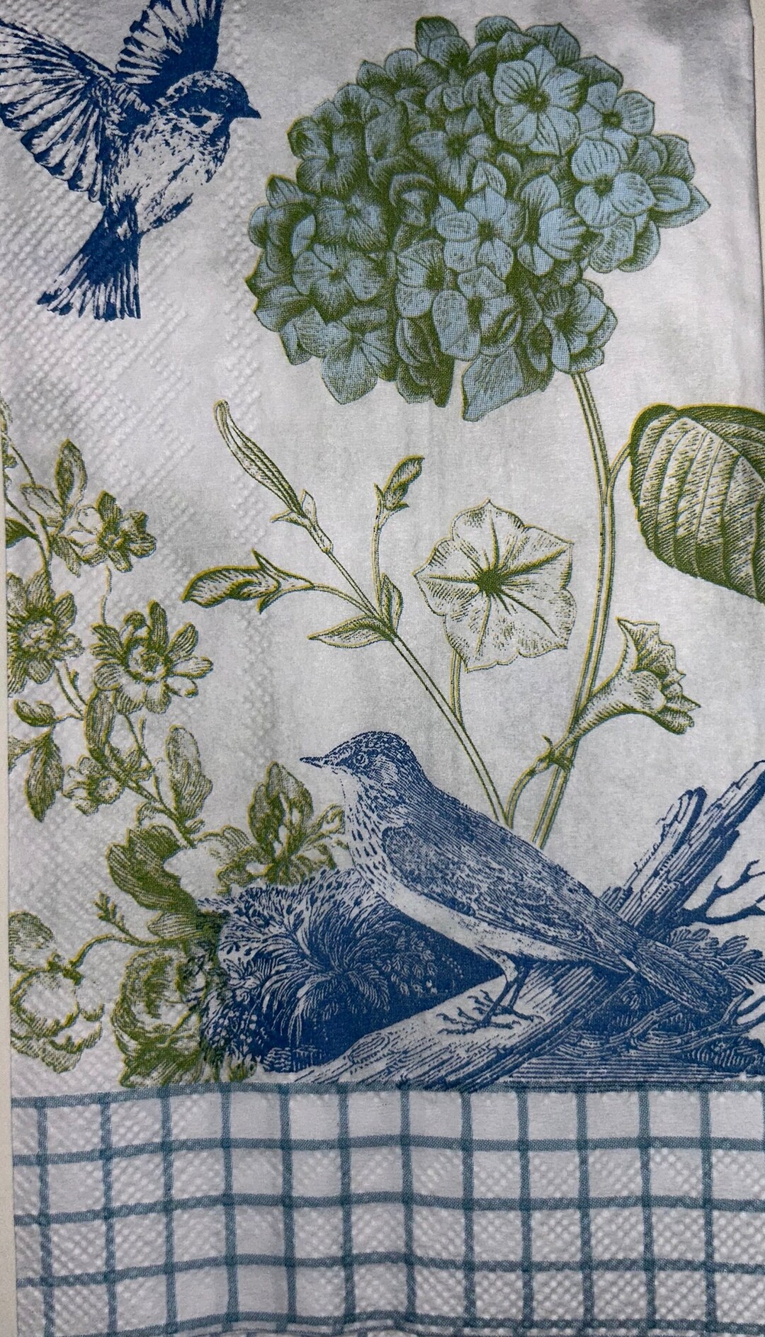 Botanical Floral Design Paper Napkin. - Etsy