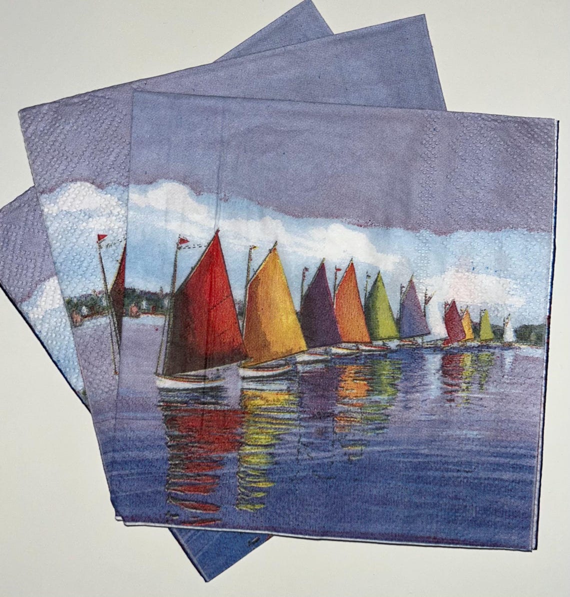 Sailboats Paper Cocktail Napkins - Etsy