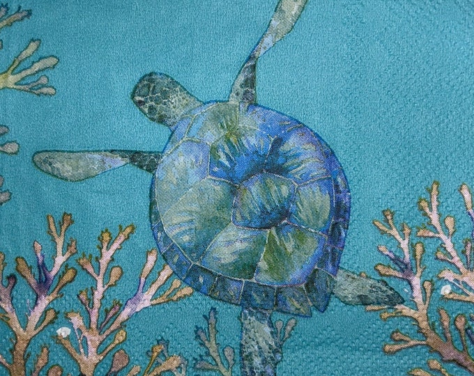 Sea Turtle Paper Napkin - Etsy