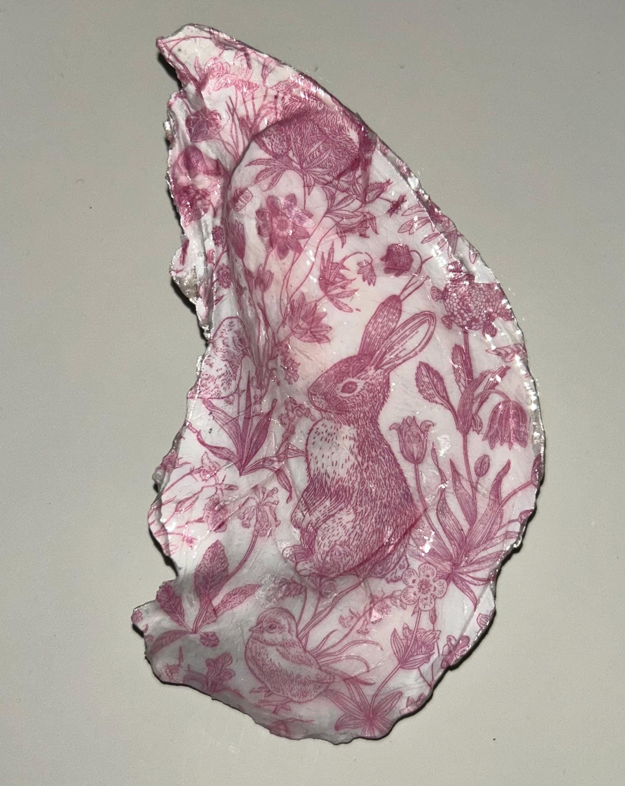 Pink Toile Design With Bunnies and Chicks Paper Napkin - Etsy