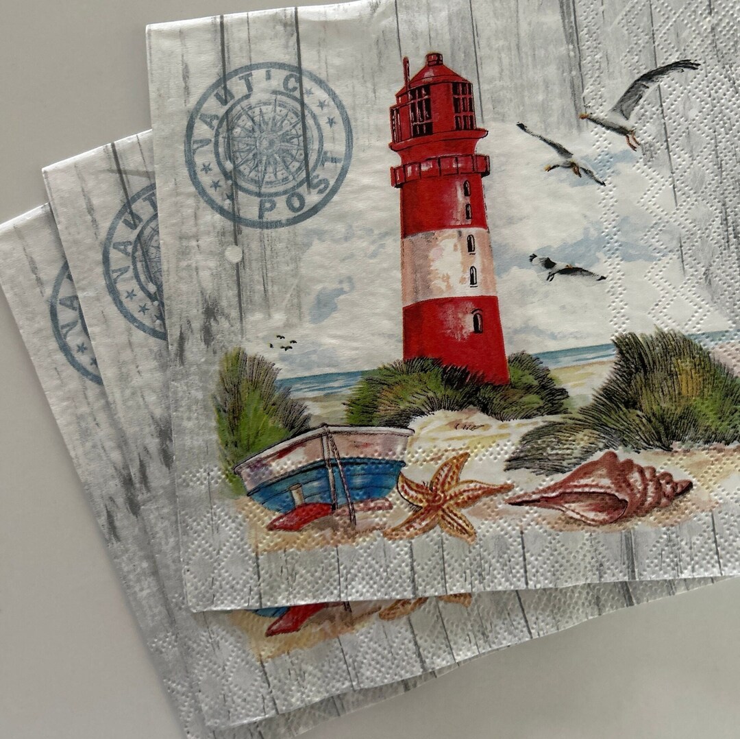 Lighthouse Paper Napkin - Etsy