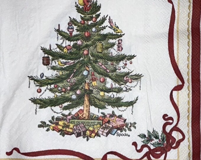 Spode Christmas Tree Paper Napkin - Etsy