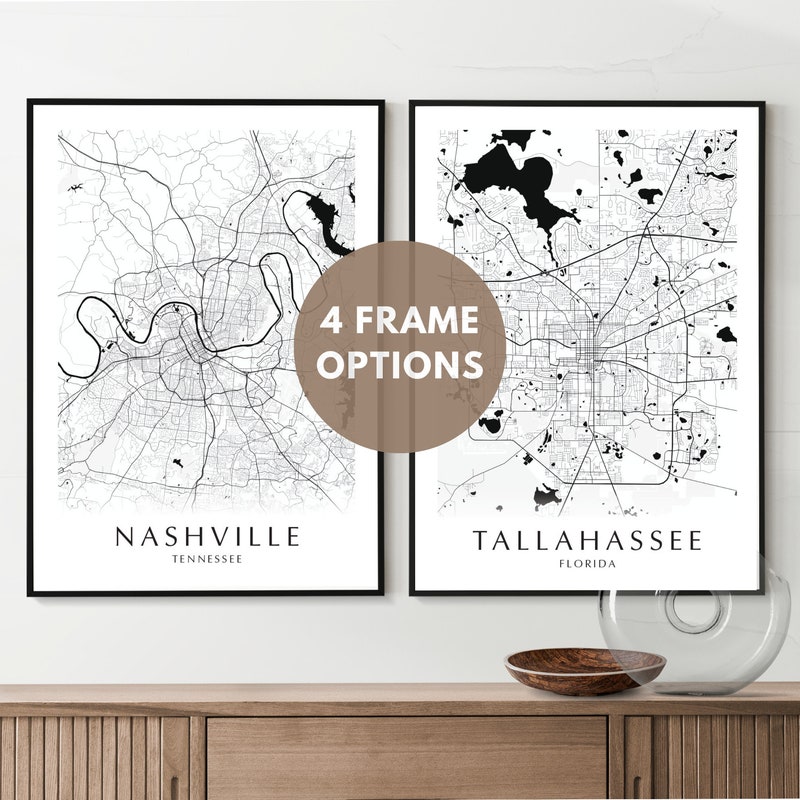 Framed Map - Etsy