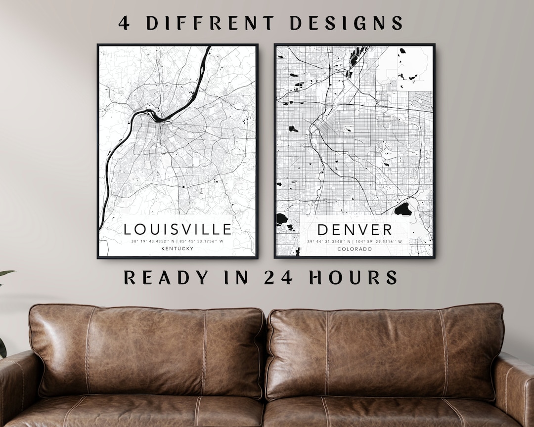 Personalized City Map Custom Location Map Wall Art Kitchen Decor New ...