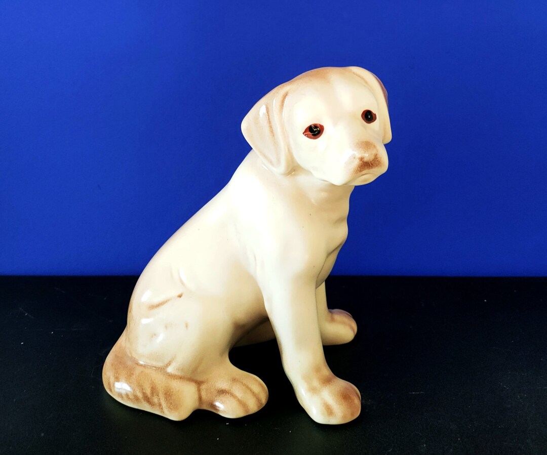 Vintage Labrador Dog Figurine Ceramic Animal Figurine Dog Puppy ...