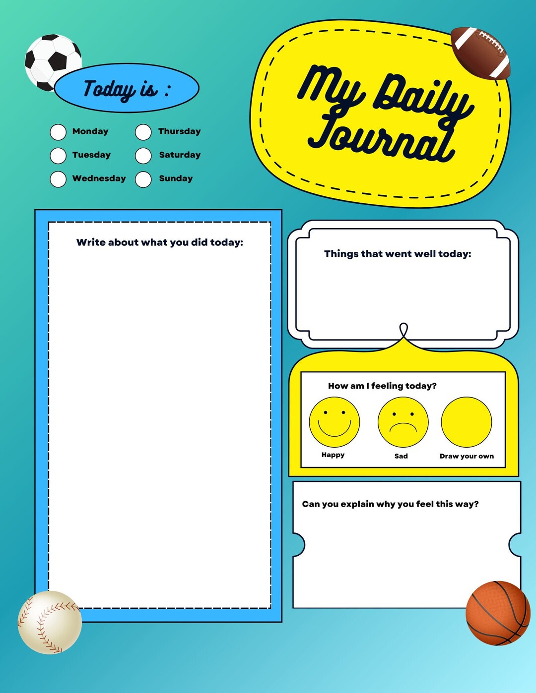 Daily Journal for Boys - Etsy