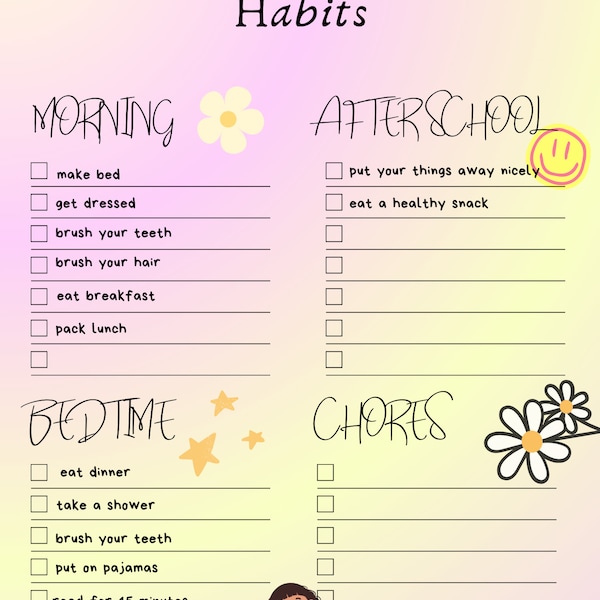 Girly to Do List - Etsy