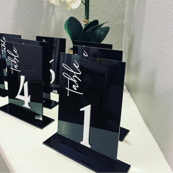 Black Table Numbers - Etsy