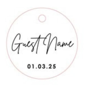 Round Acrylic Favor Tags, Wedding Gift Tags, Tags, Wedding Favor Tags ...