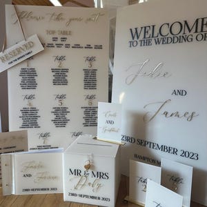 Wedding Signs Bundle, Seating Chart, Welcome Sign, Table Numbers - Etsy