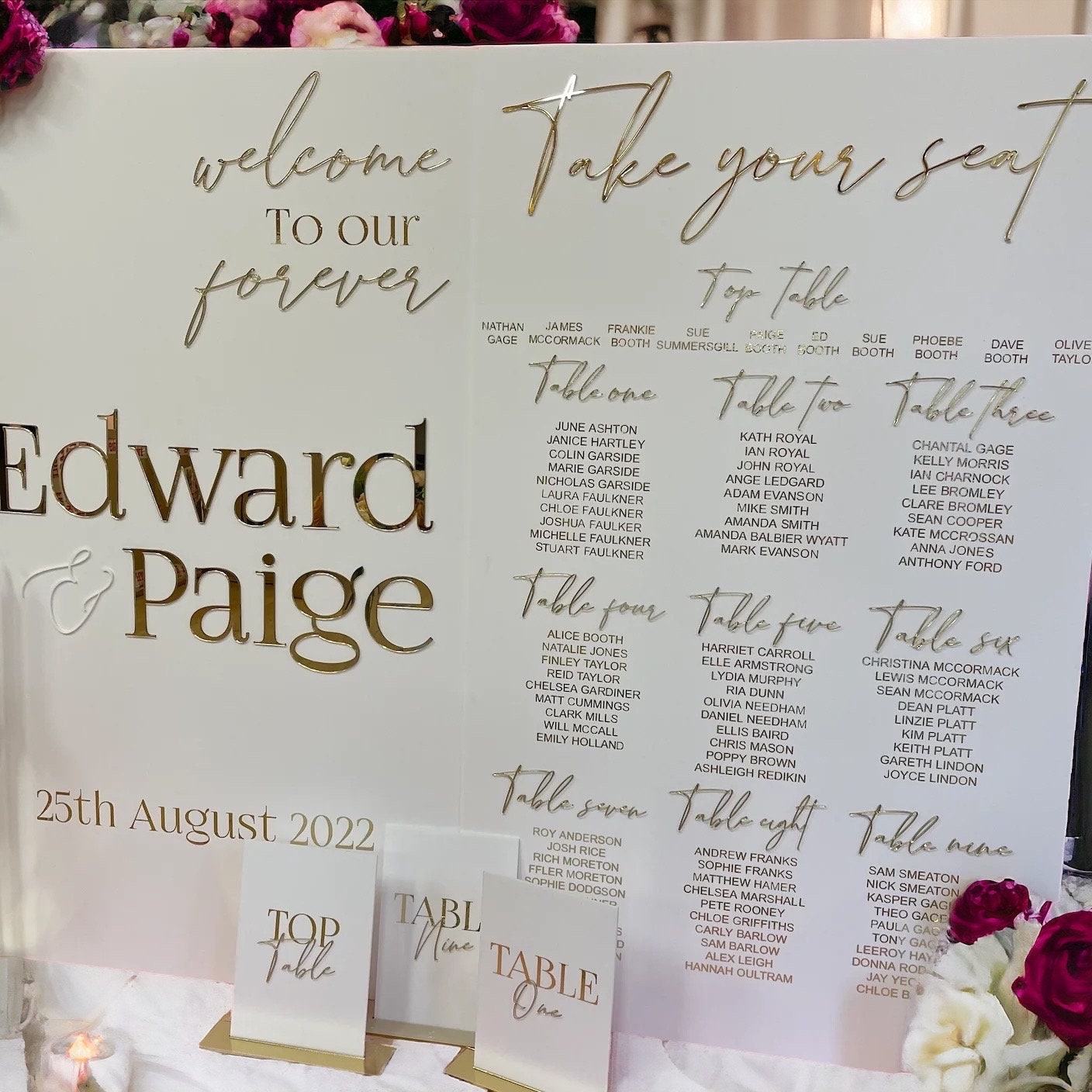 Wedding Signs Bundle, Seating Chart, Welcome Sign, Table Numbers - Etsy