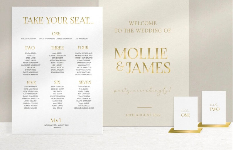 Wedding Signs Bundle, Seating Chart, Welcome Sign, Table Numbers - Etsy