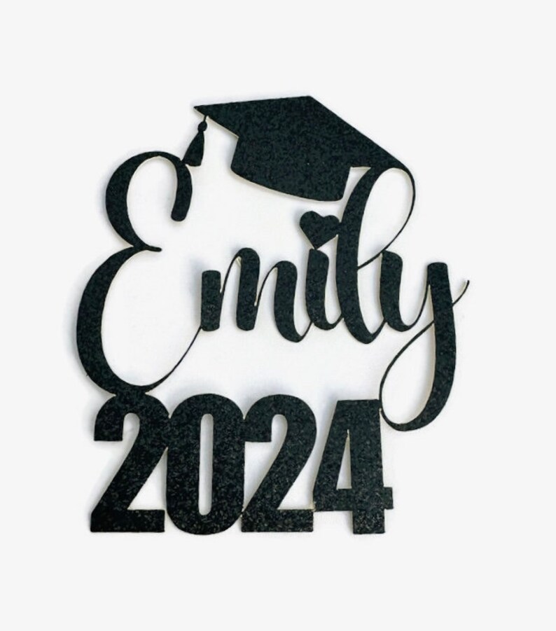 Graduation 2024 Cake Topper Graduation Cap Glitter Decoration 2024 Cake ...