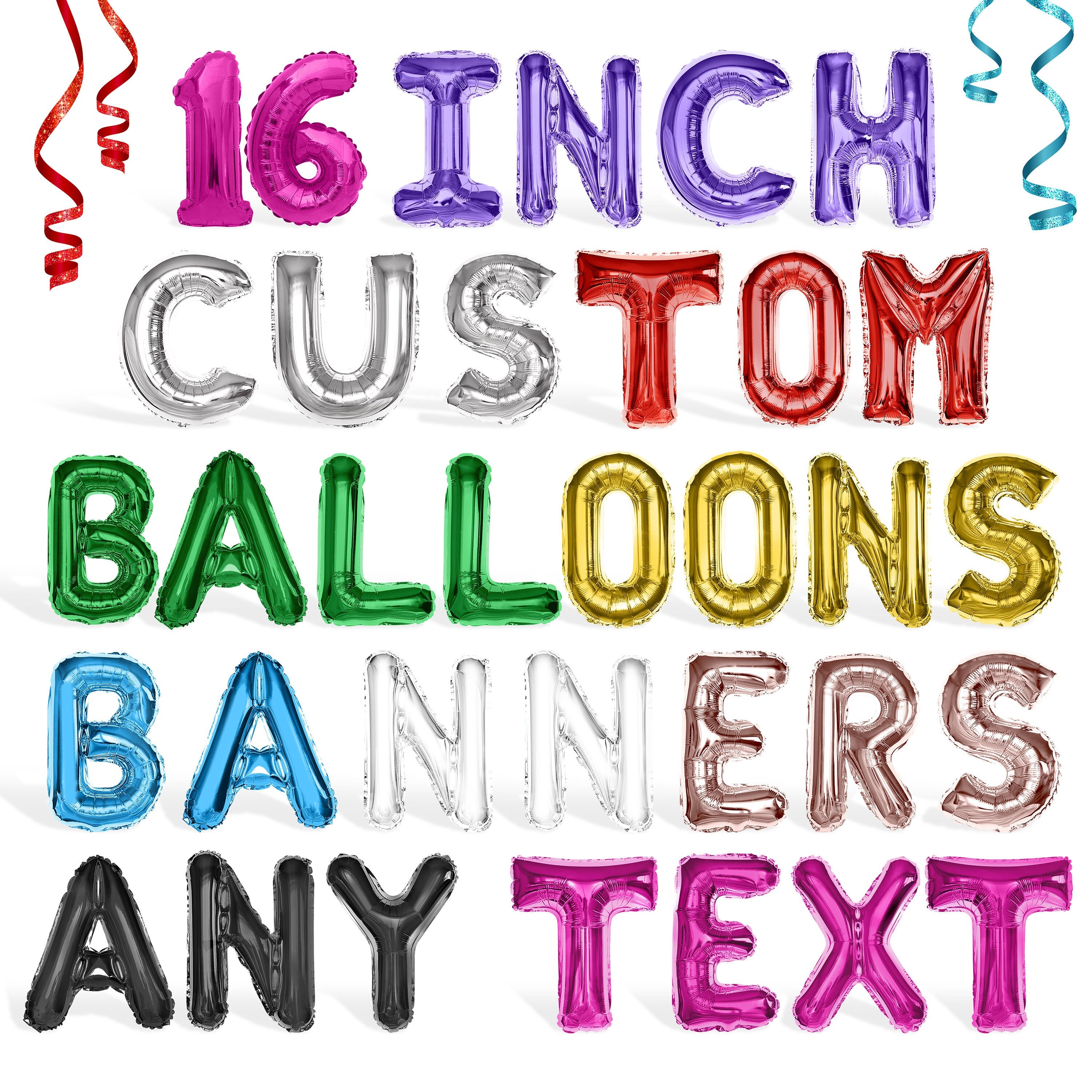 Mini Letter Balloons Etsy UK