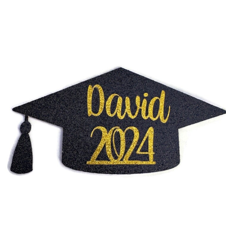 Graduation 2024 Cake Topper Graduation Cap Glitter Decoration 2024 Cake ...