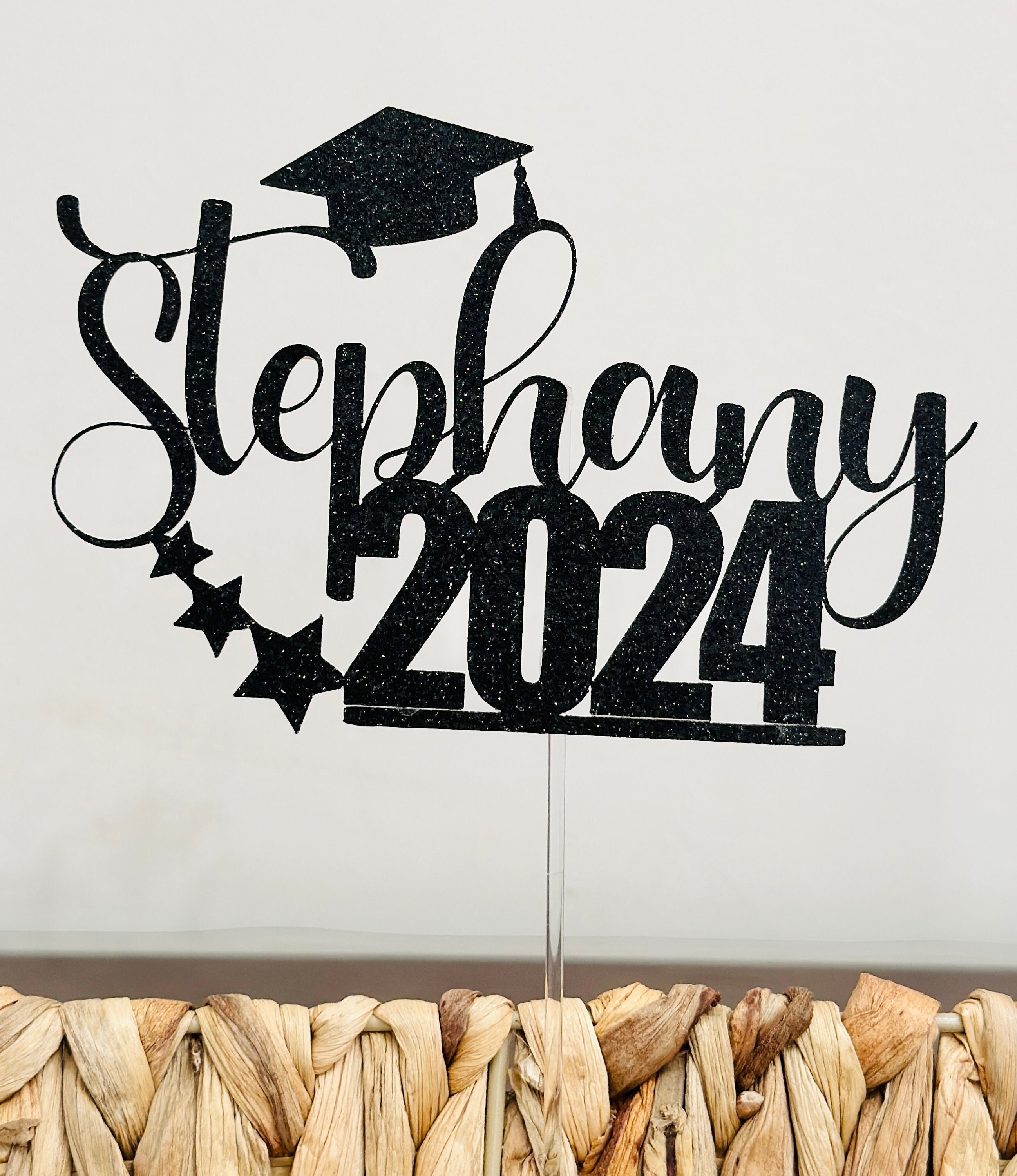 Personalized Graduation Cake Topper 2024 Customised Grad Cap Decoration ...