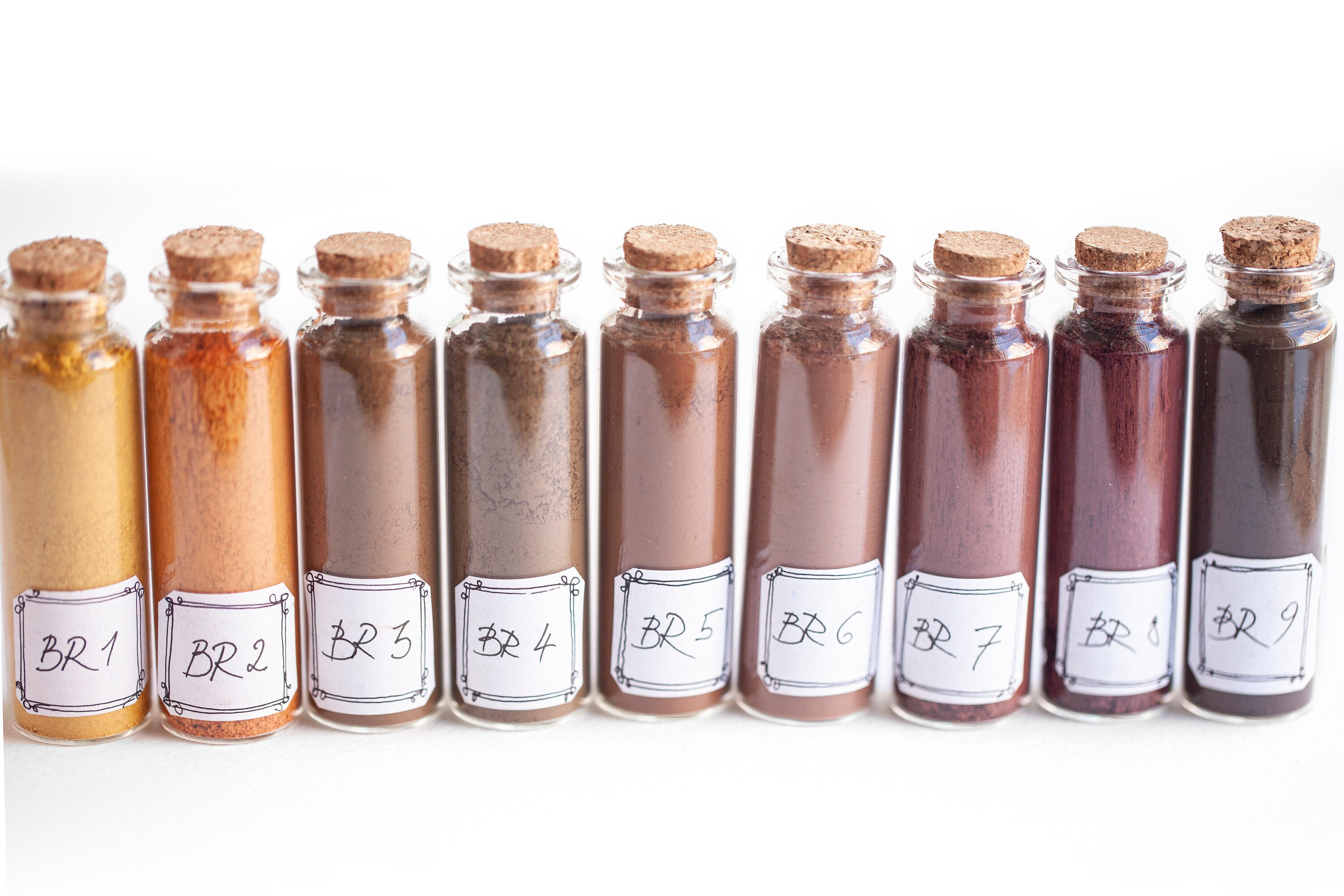 PIGMENT POWDER Set of NINE Browns Artisan Grade Pure - Etsy