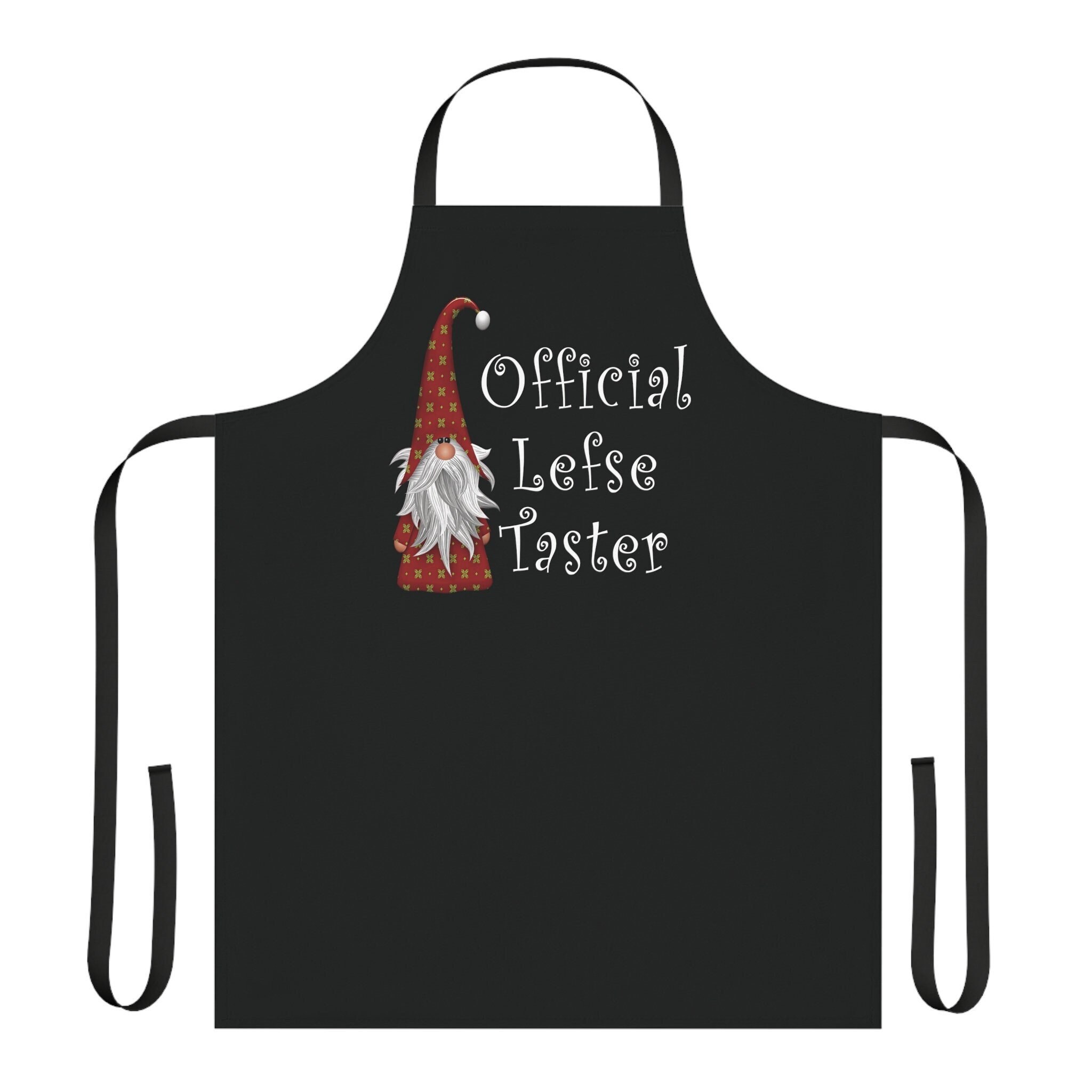 Official Lefse Taster Apron With Red Gnome Black, Lefse Apron ...