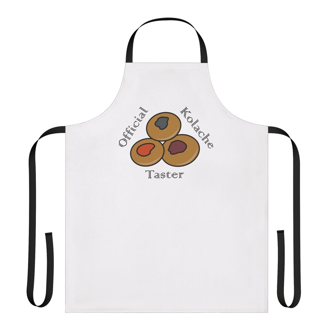 Official Kolache Taster Apron, White Apron, Kolache Apron, Poppy Seeds ...