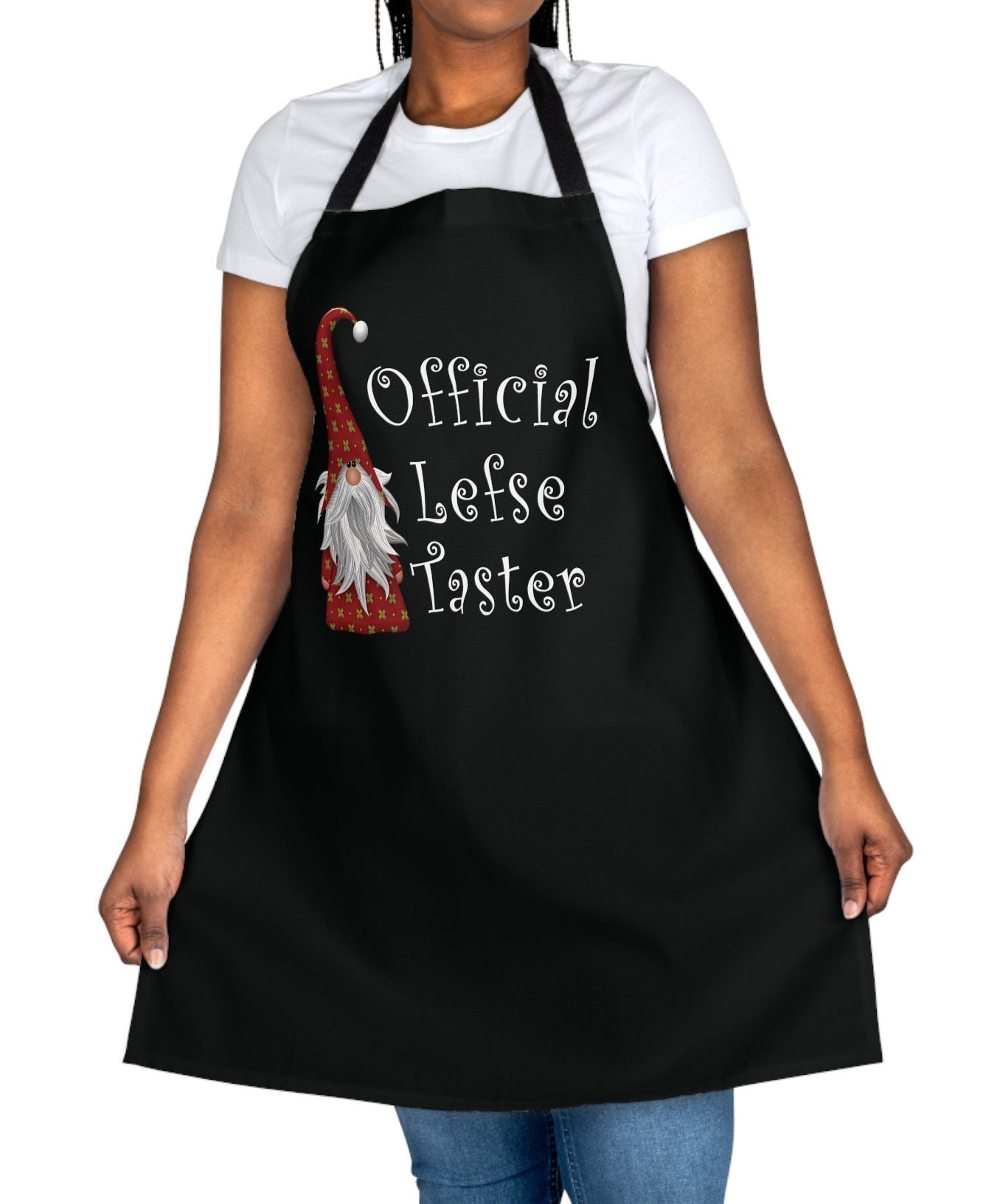 Official Lefse Taster Apron With Red Gnome Black, Lefse Apron ...