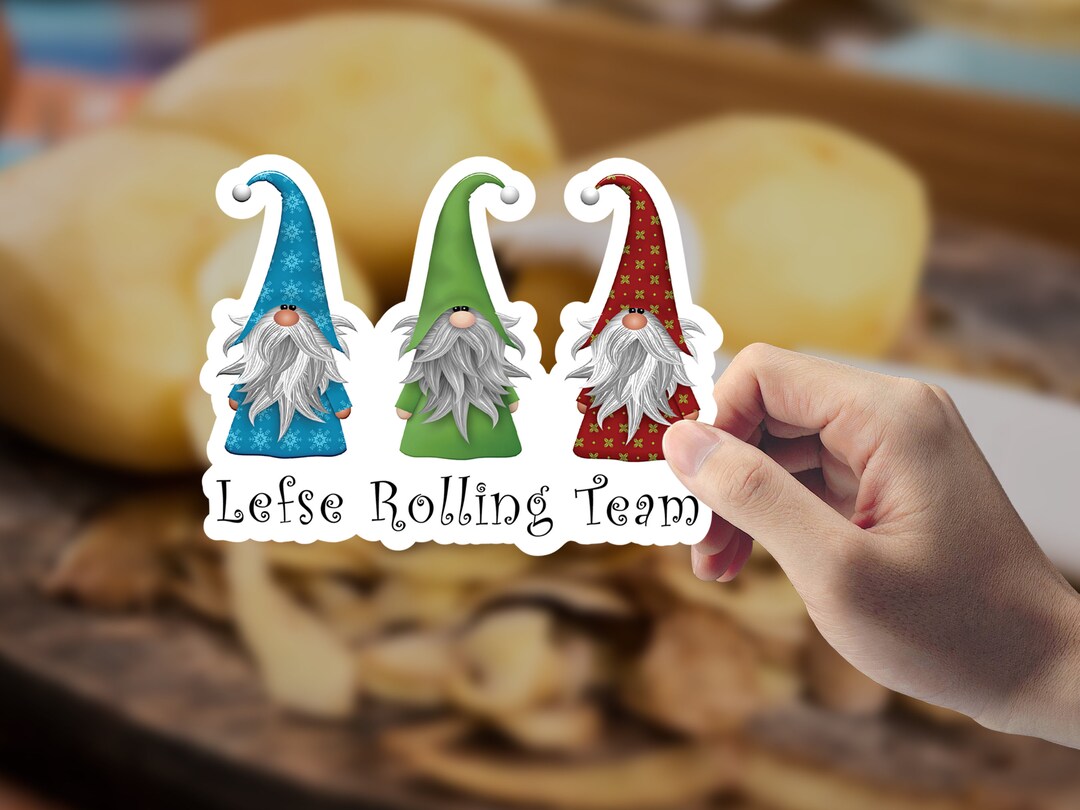 3 Lefse Rolling Team Stickers, Digital Download, Print and Cut, Lefse ...