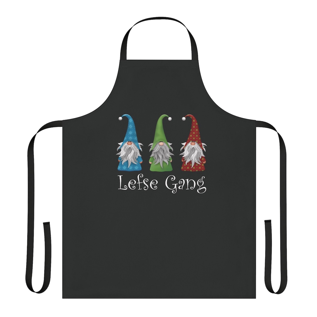 Lefse Gang Apron, Black Apron, Lefse Apron, Norwegian Cookware ...
