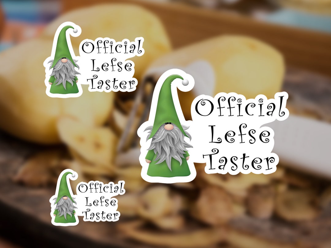 3 Official Lefse Taster Stickers, Green Gnome, Print and Cut, Lefse ...