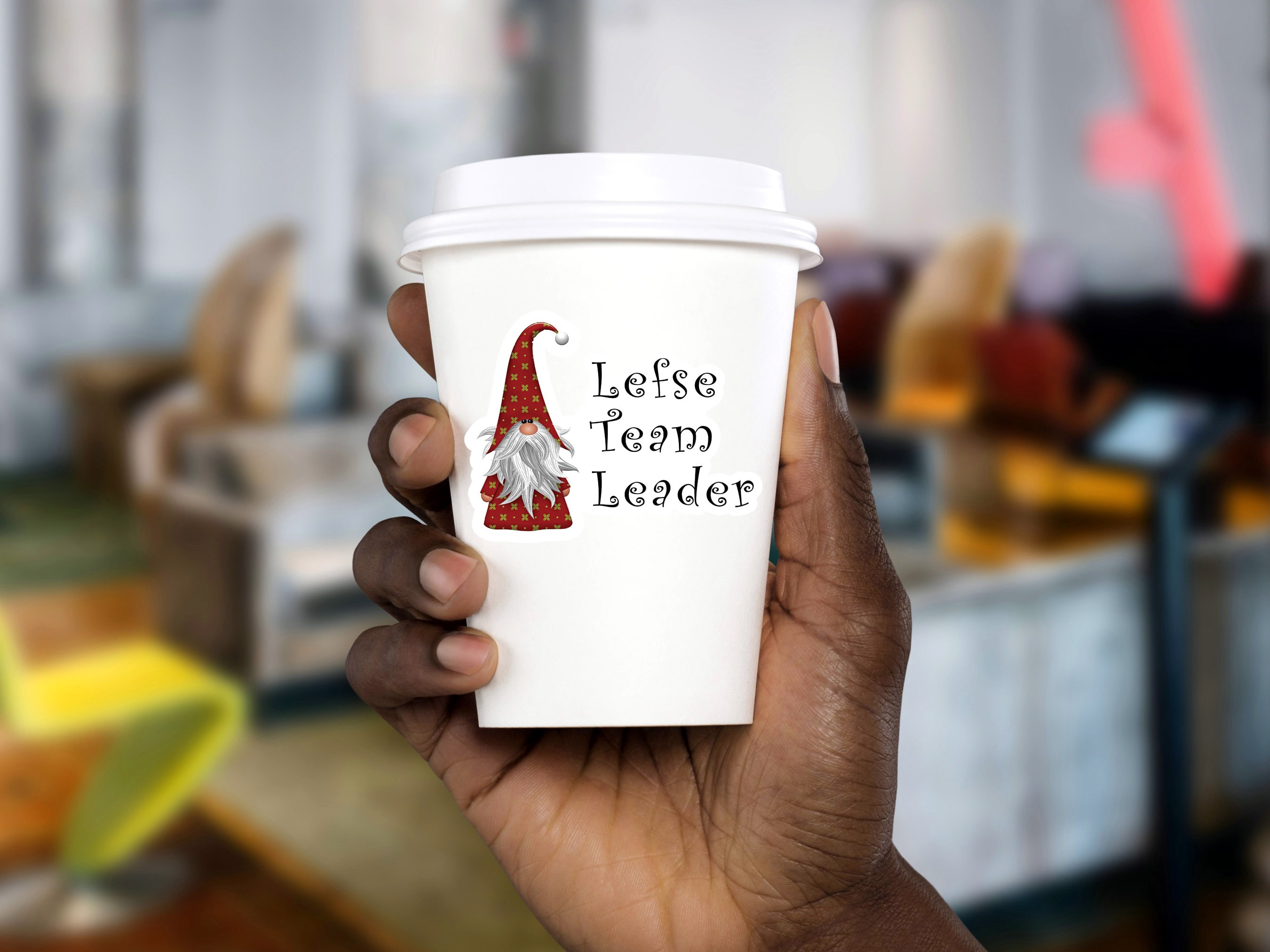 3 Lefse Team Leader Stickers, Red Gnome, Digital, Print and Cut, Lefse ...
