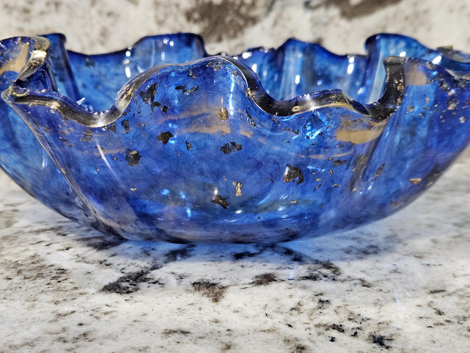 Navy Chief Blue & Gold Epoxy Resin Bowl - Etsy