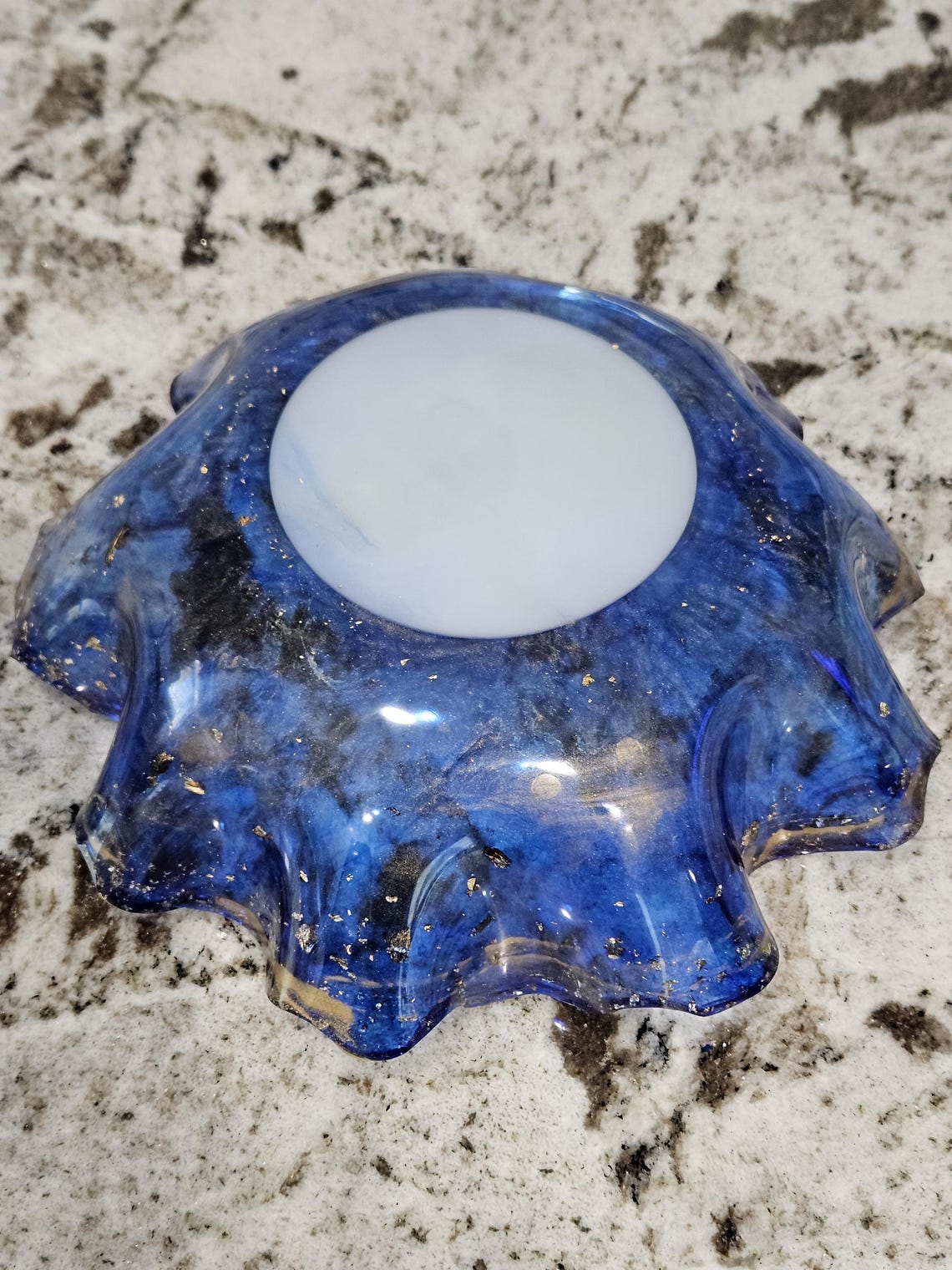 Navy Chief Blue & Gold Epoxy Resin Bowl - Etsy