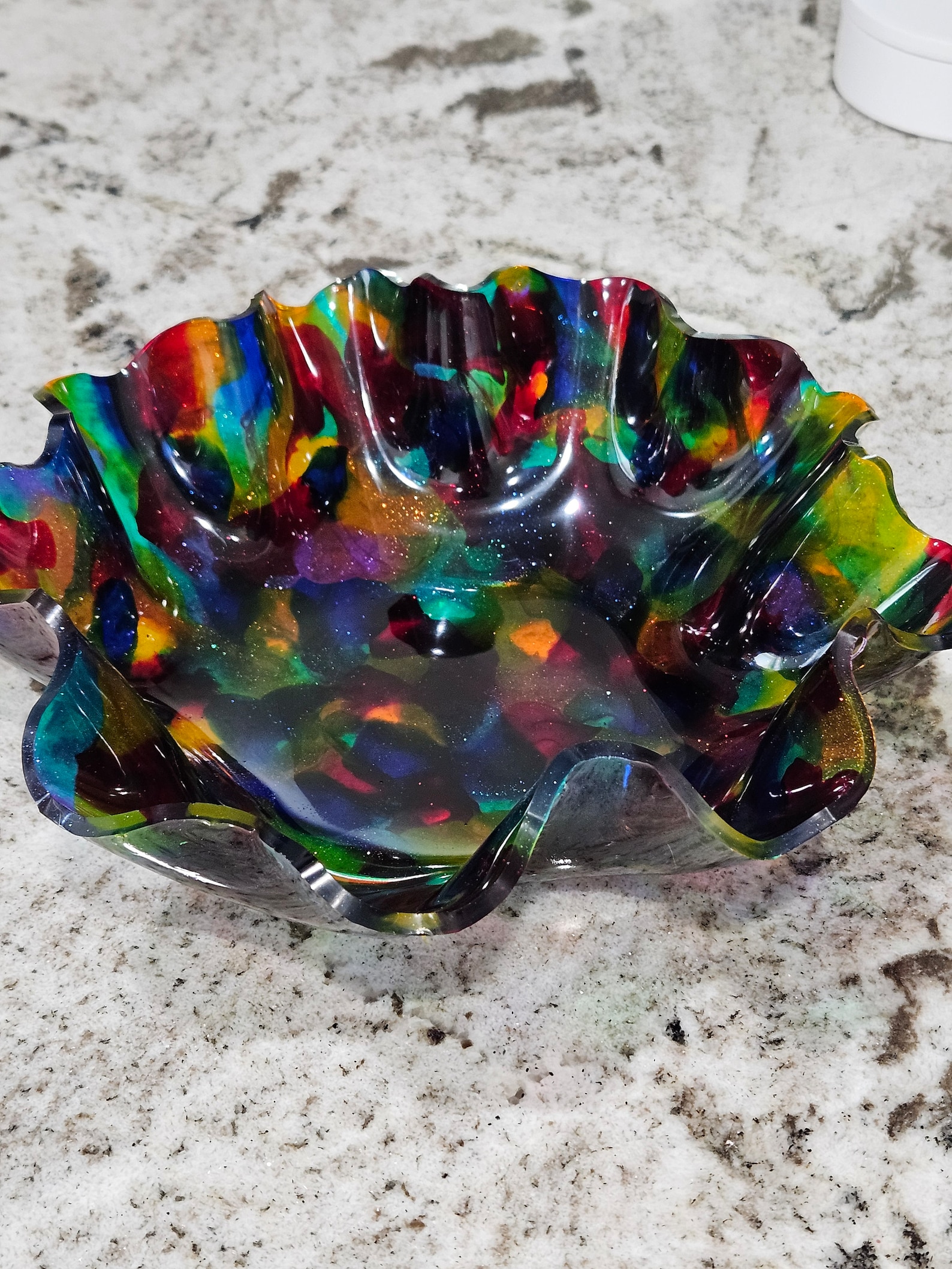 Rainbow Epoxy Resin Bowl - Etsy