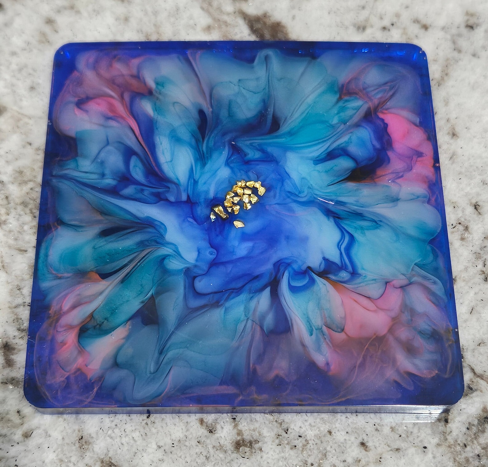 Flower Bloom Epoxy Resin Coasters Set of 3 - Etsy