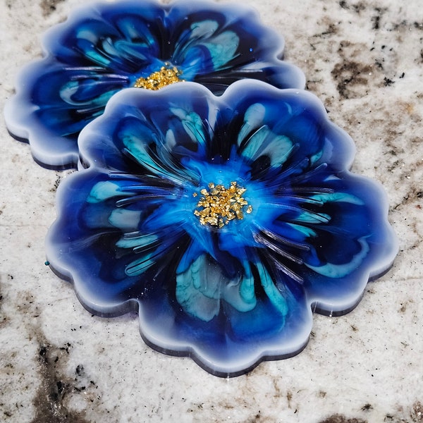 Resin Flower Coaster - Etsy