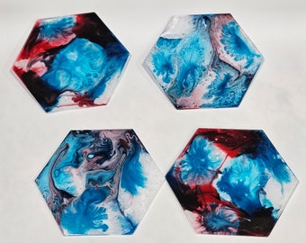 Round Colorful Coasters 4 Inch Round Coasters Resin & Epoxy Coasters ...