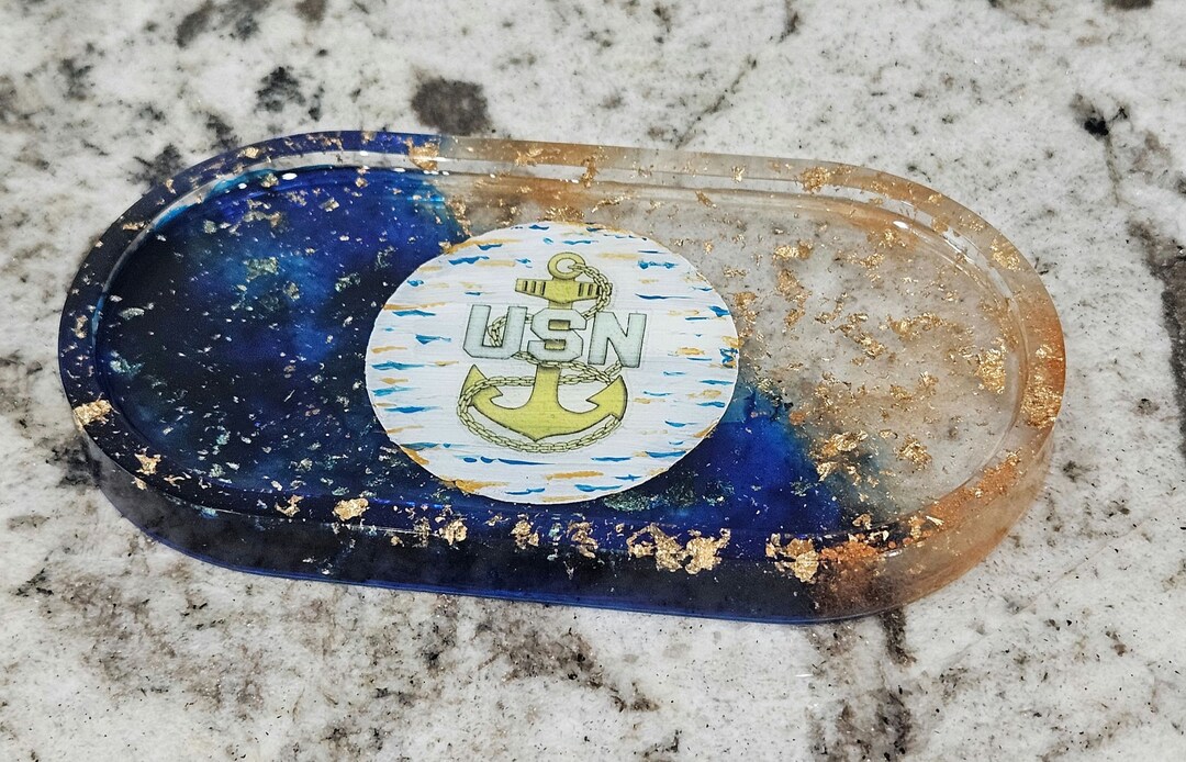Navy Chief Epoxy Resin Trinket Tray or Soap Dish - Etsy