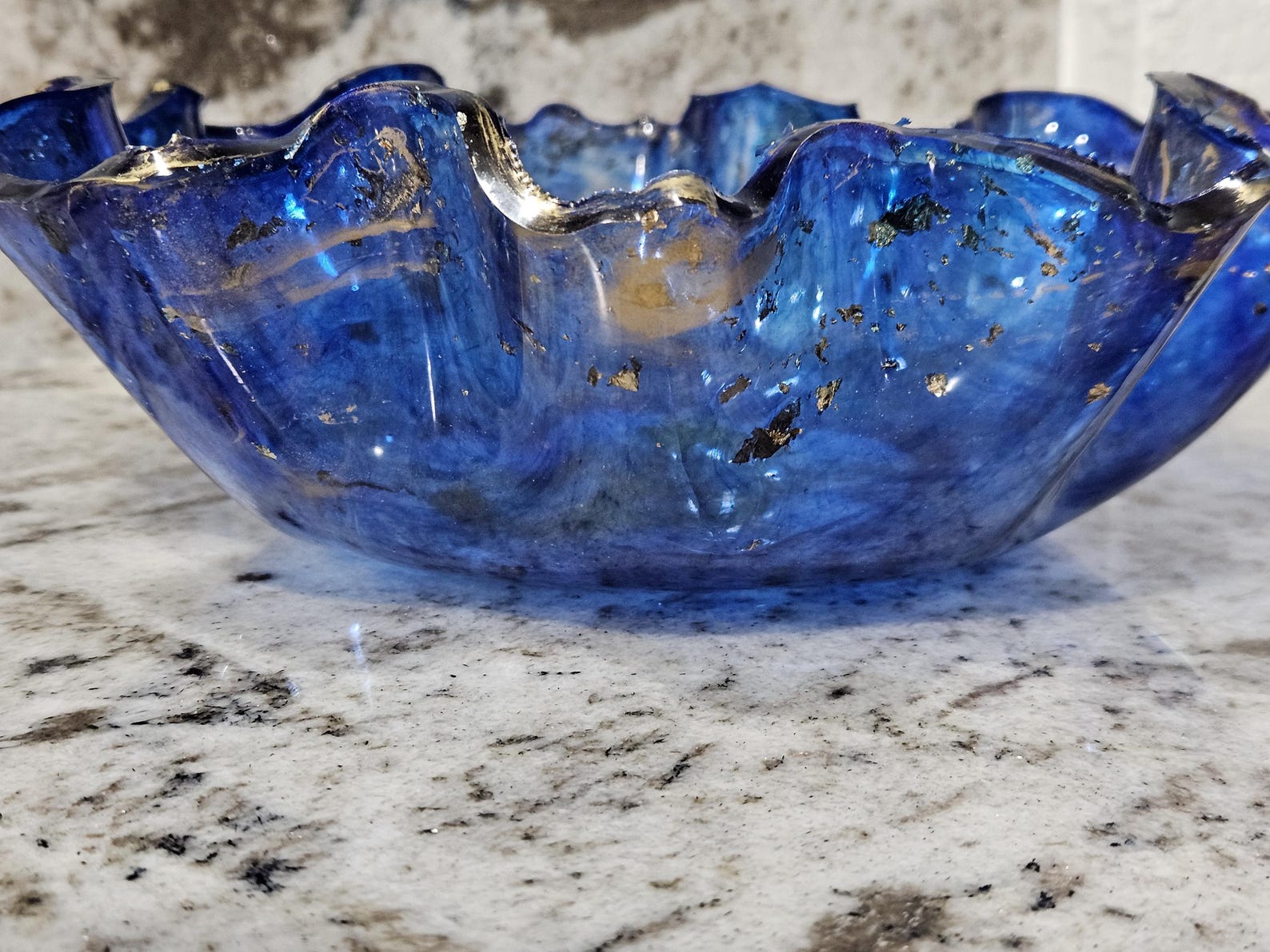 Navy Chief Blue & Gold Epoxy Resin Bowl - Etsy