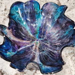Blue Purple Turquoise Epoxy Resin Bowl - Etsy
