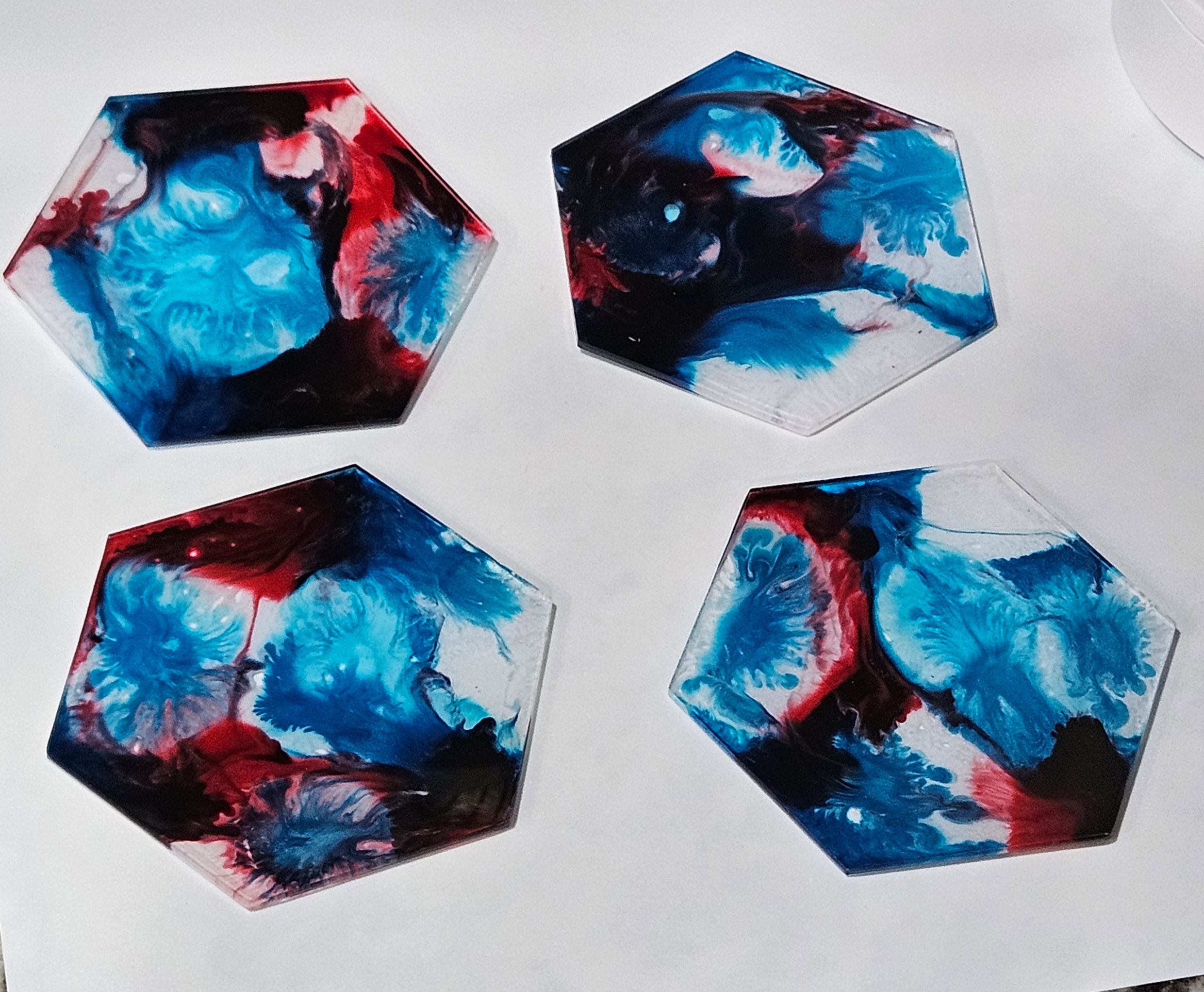 Epoxy Acrylic Coasters Set of 4 - Etsy