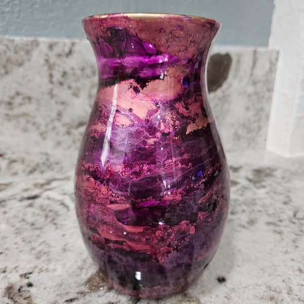 Alcohol Ink Vase - Etsy