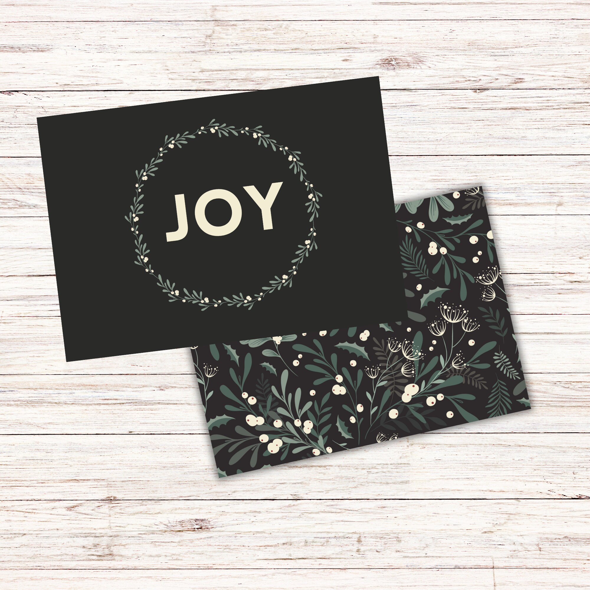 Printable Holiday Card, Modern Holiday Joy Card Printable, Classic ...