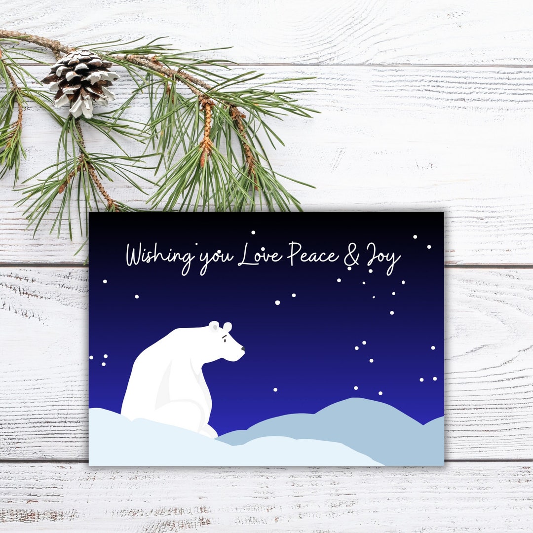 Classic Printable Holiday Card, Modern Holiday Card Printable, Classic ...